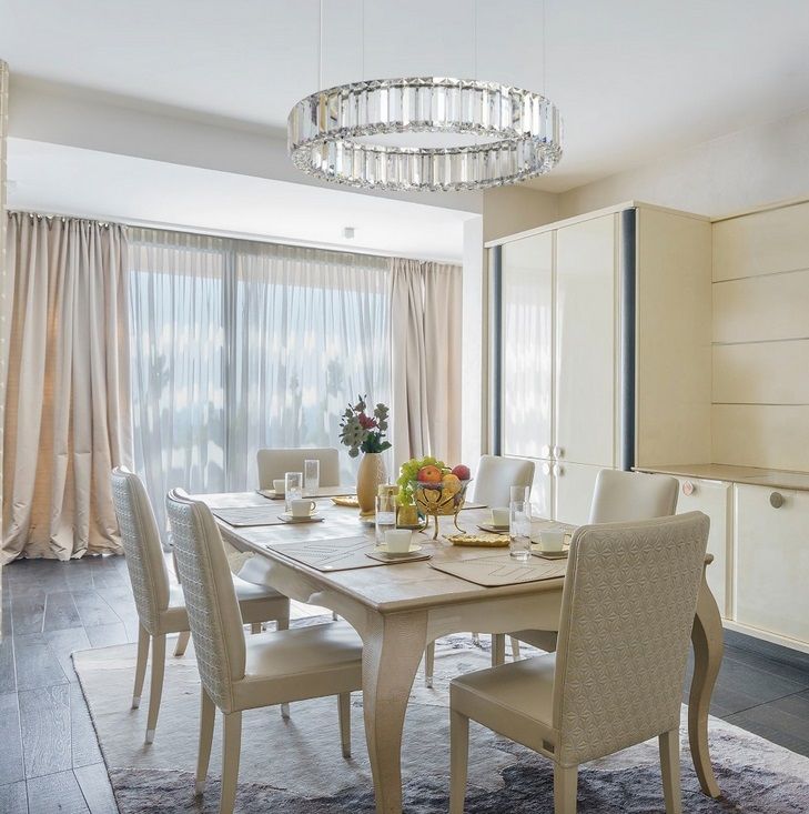 Lustra LED LUX moderna design circular D65 PRISMATIC 02 Candelabre,...