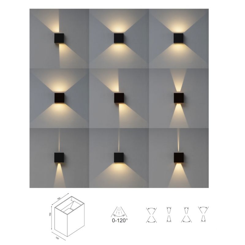 Aplica LED de perete iluminat exterior ambiental IP65 DAVOS XL alba...