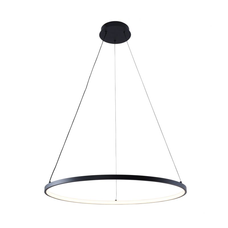 Lustra LED moderna design circular BRENO negru 60cm Candelabre, Lustre
