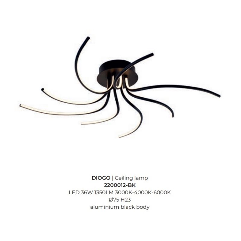 Lustra aplicata LED design modern DIOGO Lustre aplicate