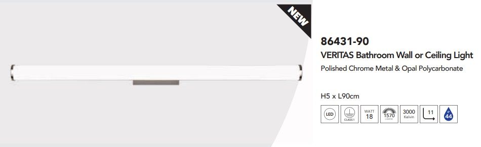 Aplica de perete LED pentru baie IP44 Veritas Iluminat pentru baie