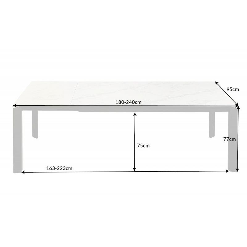 Masa extensibila moderna, X7 180-240cm, alb Mese extensibile
