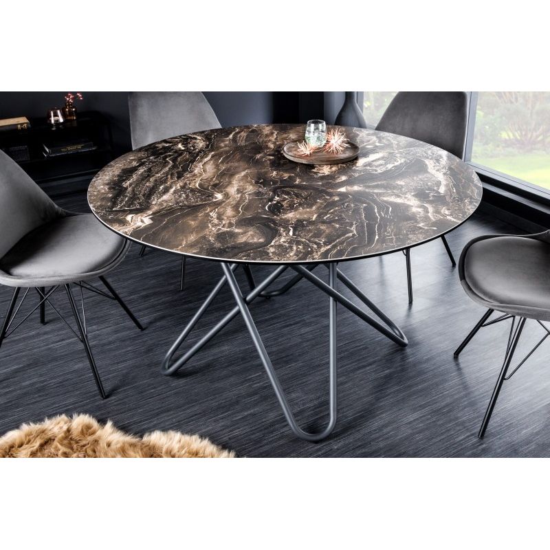 Masa rotunda design modern Circular 120cm, taupe