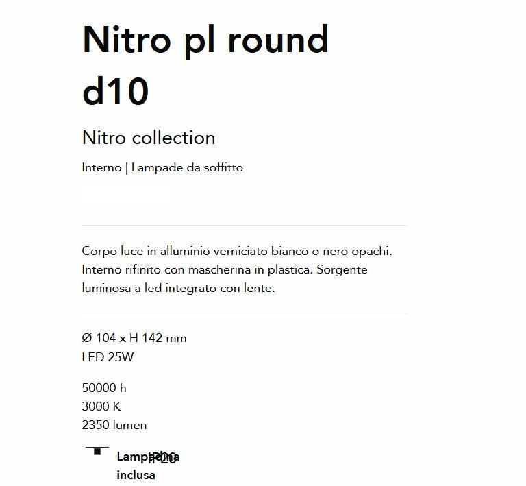 Spot LED aplicat Nitro pl round d10 alb
