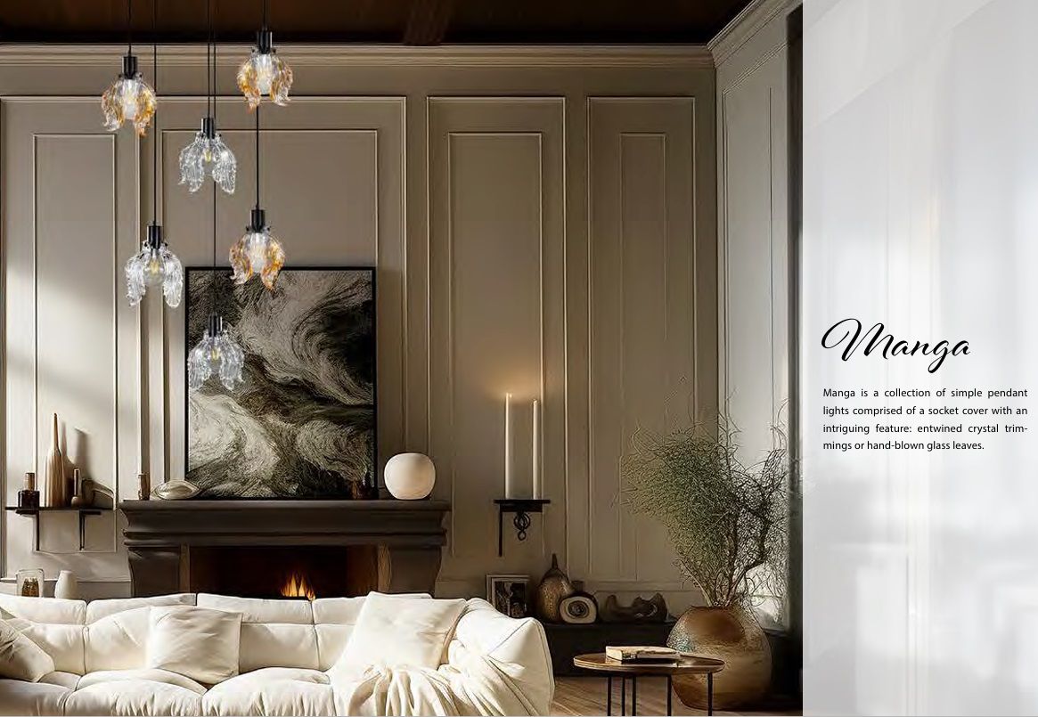 Lustra moderna realizata manual Manga Natura Lustre Cristal Bohemia