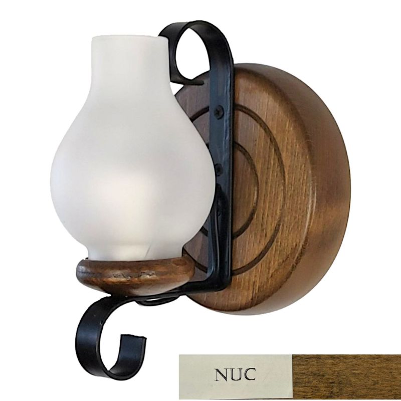 Aplica de perete rustica fabricata manual din lemn Roata