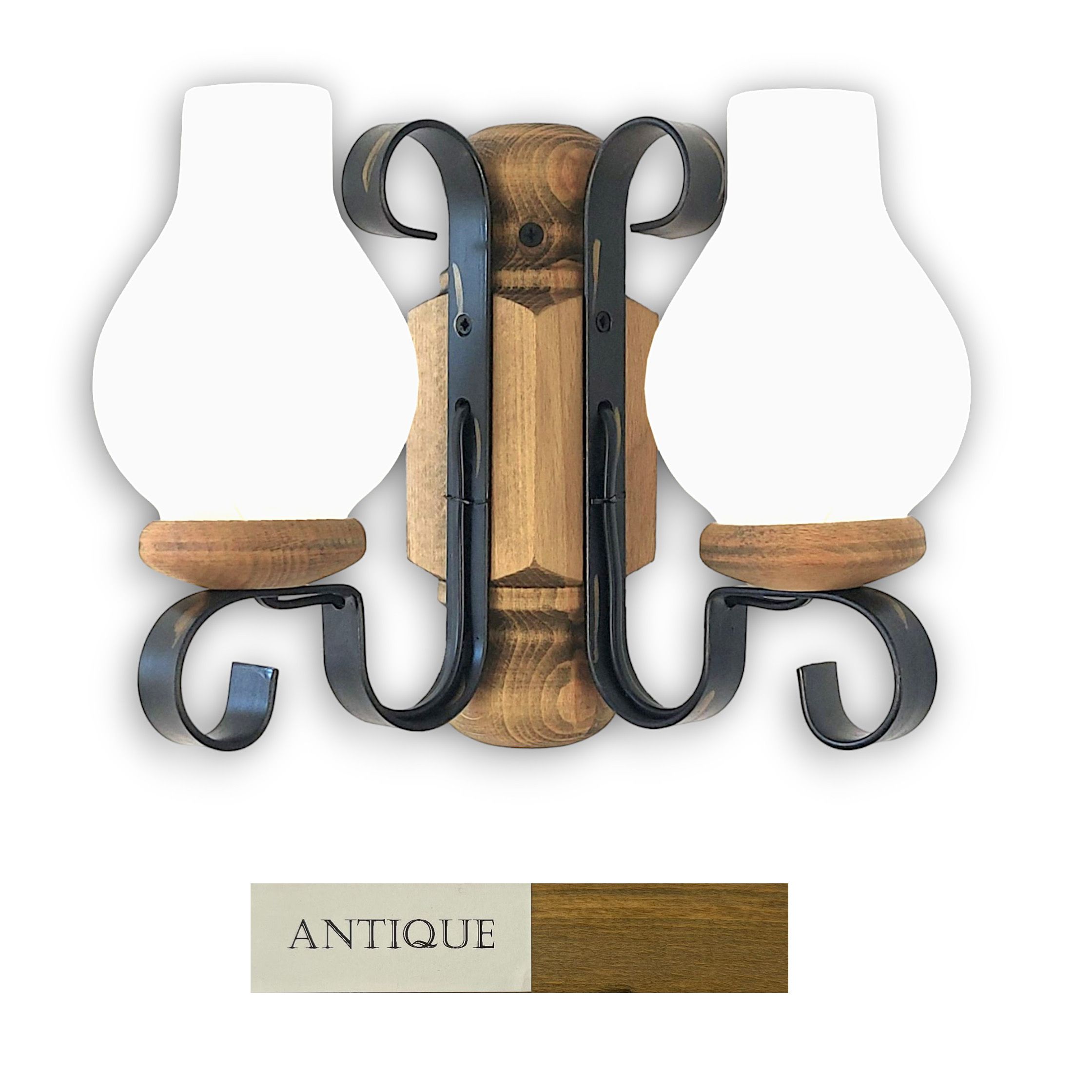 Aplica de perete rustica fabricata manual din lemn Rustic