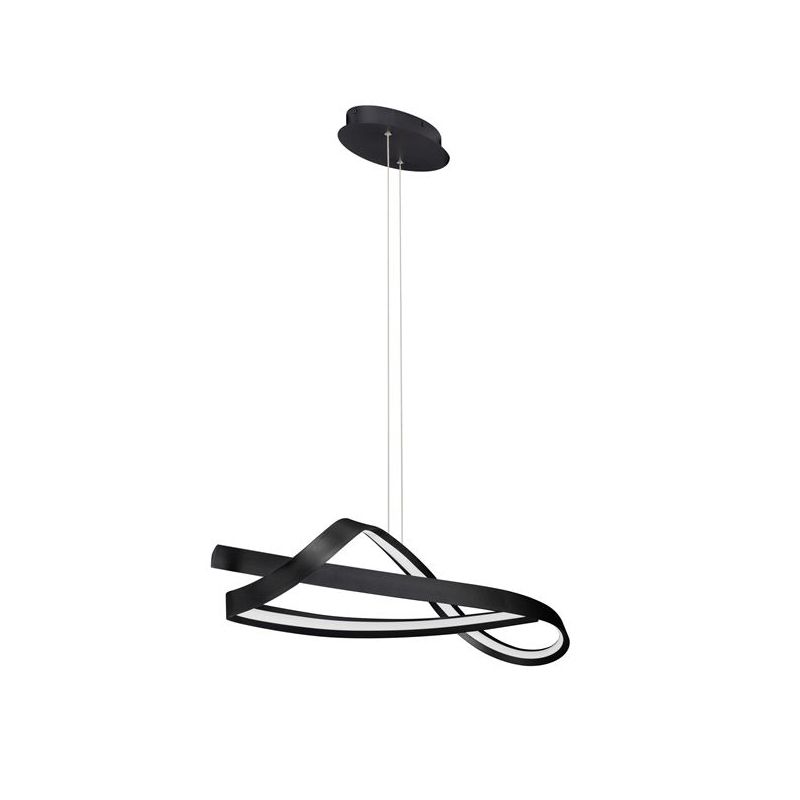Lustra suspendata LED CCT OLIA aluminiu negru